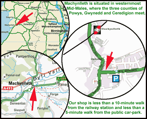 Location of William Lloyd Williams' Shop in Machynlleth